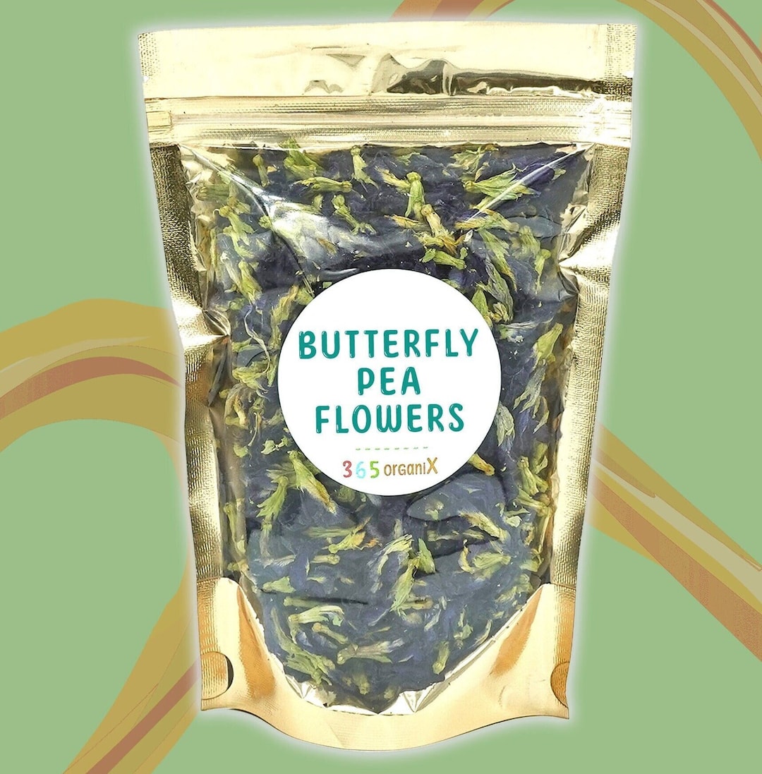 Organic Blue Butterfly Pea Flowers: Herbal Tea, Natural Food Coloring ...