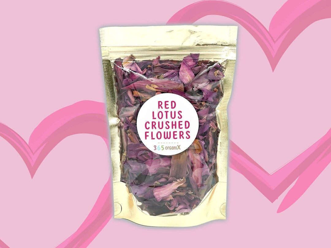 Organic Red Lotus Flowers Tea Crushed Dried Nymphaea Rubra Egyptian ...