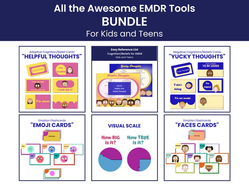 BUNDLE - All the Awesome EMDR Therapy Tools for Kids and Teens --- Play ...