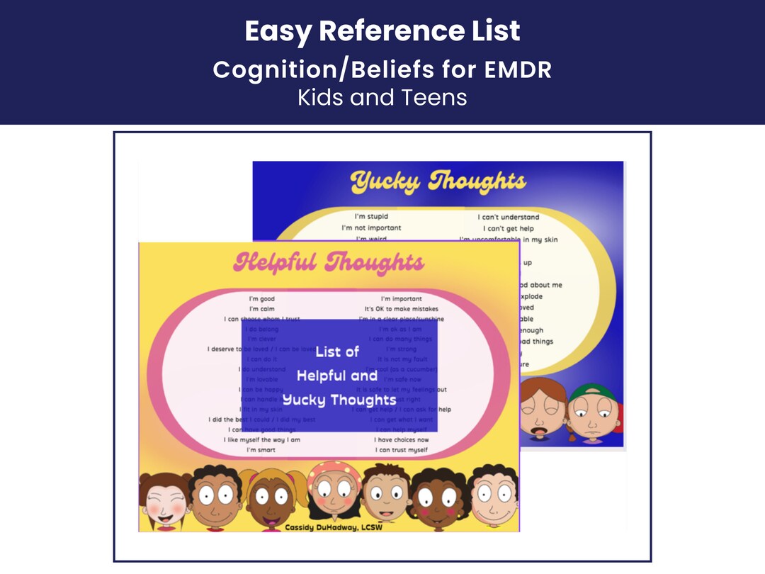 Lista visual de cogniciones/creencias para niños y adolescentes PDF ...