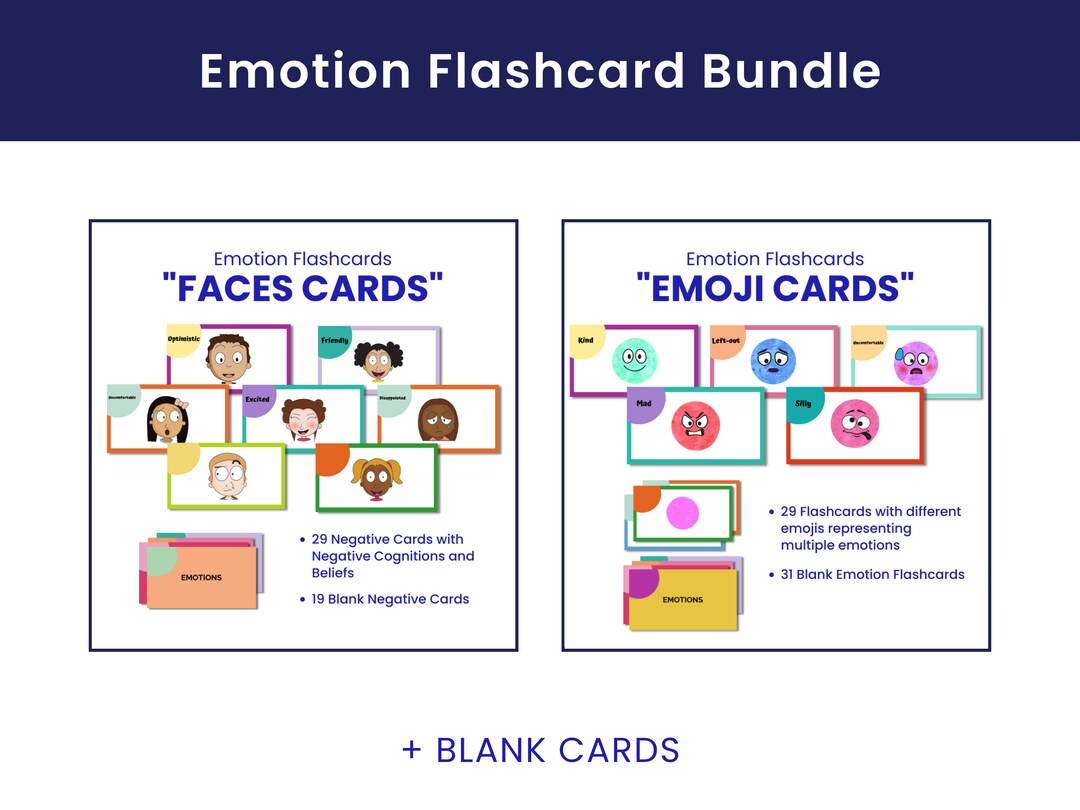 Emotion Flashcards ---- Feeling Cards | Play Therapy | Social Emotional ...