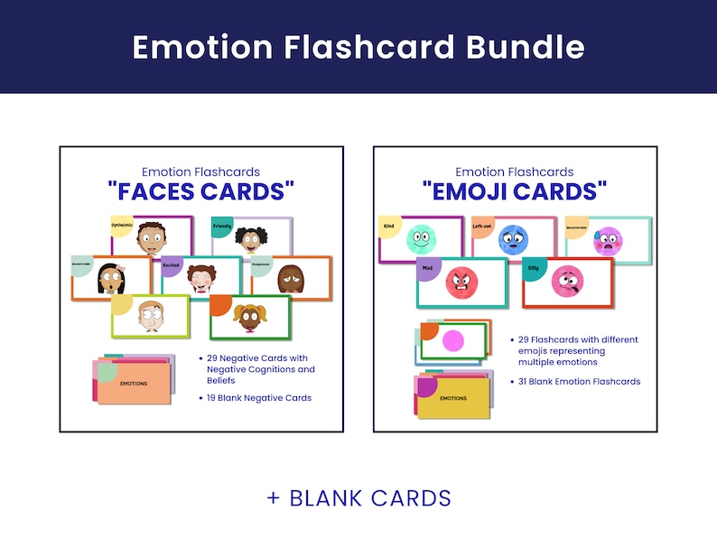 Emotion Flashcards ---- Feeling Cards | Play Therapy | Social Emotional ...