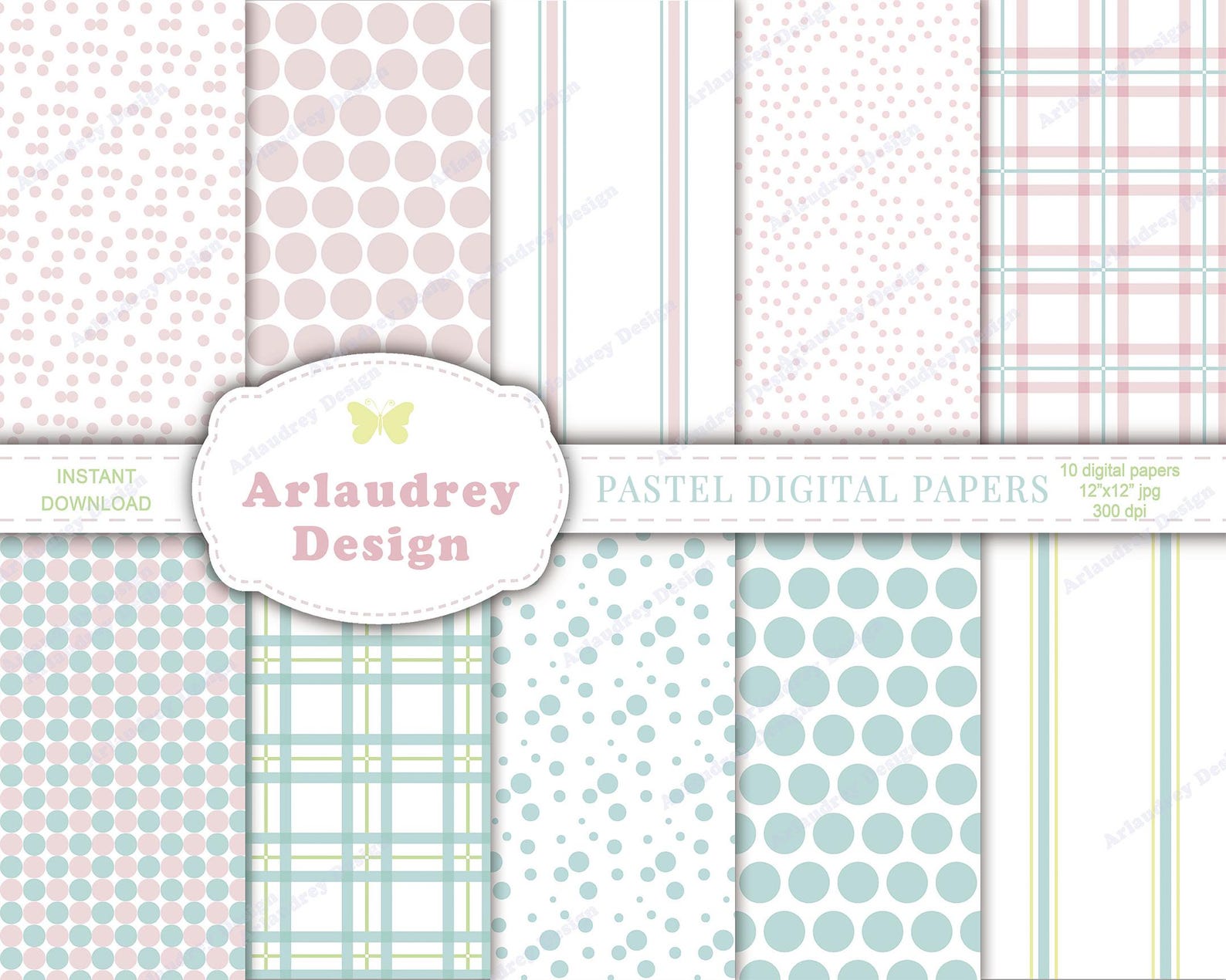 Pastel Digital Papers, Pastel Pattern, Baby Digital Paper, Baby Pattern ...
