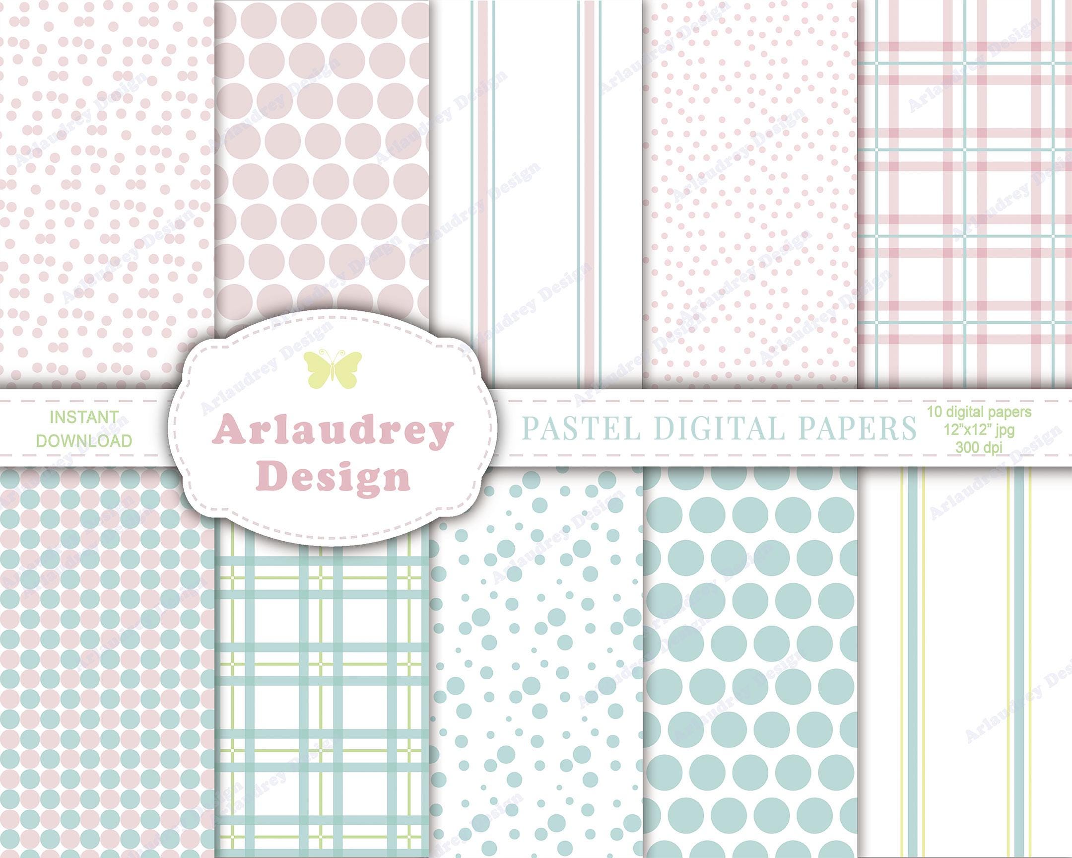 Pastel Digital Papers, Pastel Pattern, Baby Digital Paper, Baby Pattern ...