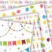Happy Birthday Digital Paper, Birthday Patterns, Birthday Party Digital ...