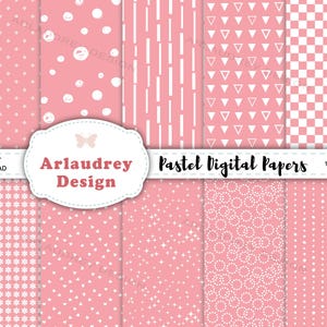 100 Seamless Pastel Digital Papers, Pastel Patterns, Scrapbook Paper ...