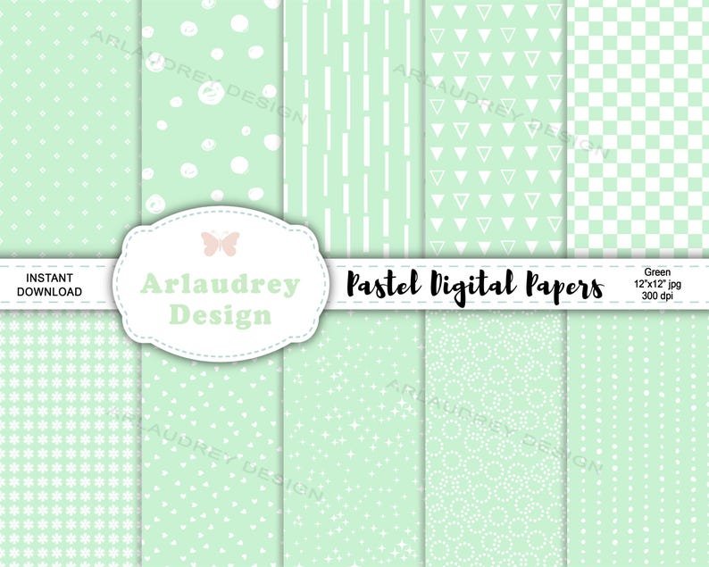 100 Seamless Pastel Digital Papers, Pastel Patterns, Scrapbook Paper ...