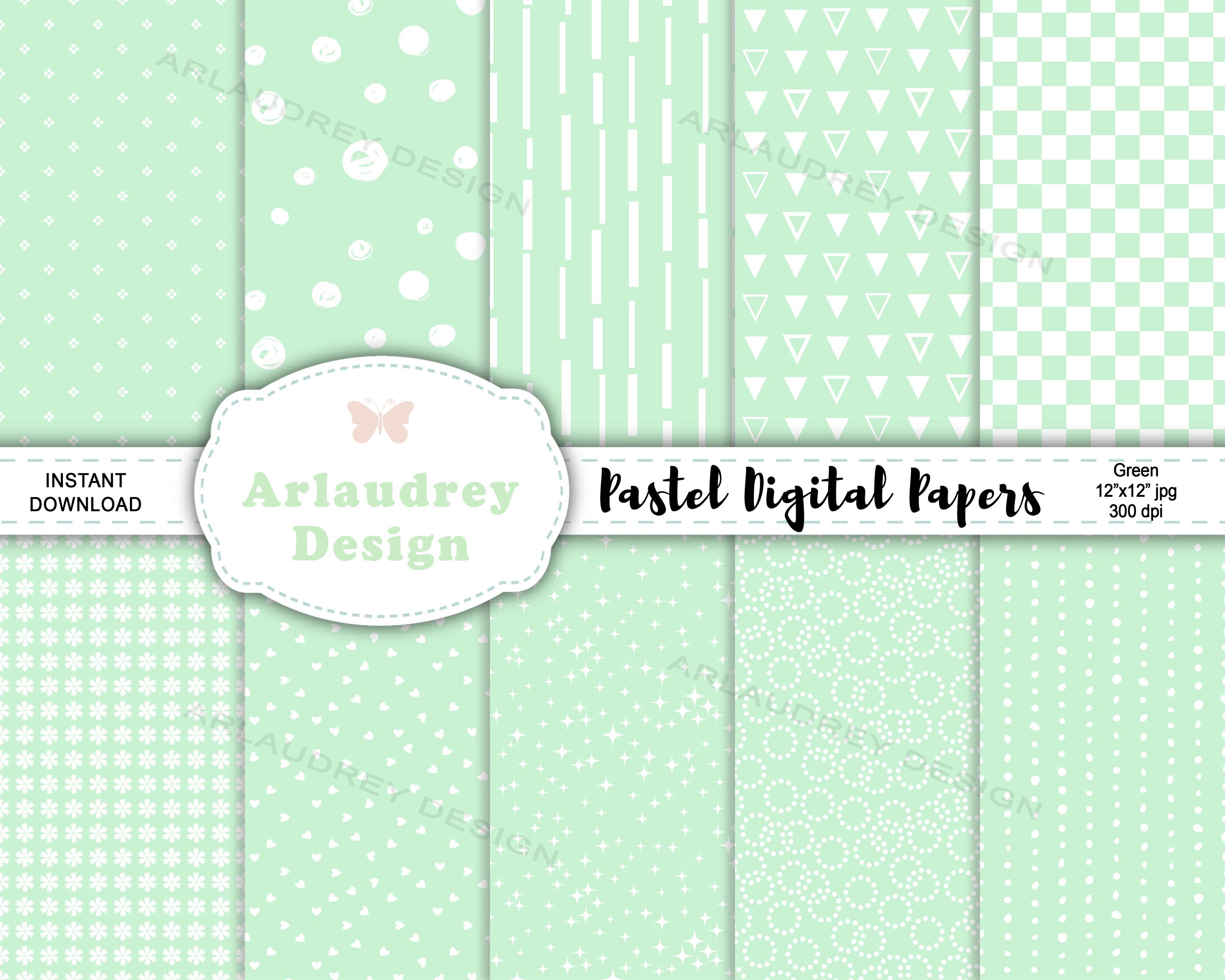 100 Seamless Pastel Digital Papers, Pastel Patterns, Scrapbook Paper ...