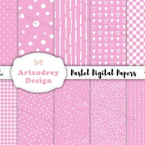 100 Seamless Pastel Digital Papers, Pastel Patterns, Scrapbook Paper ...