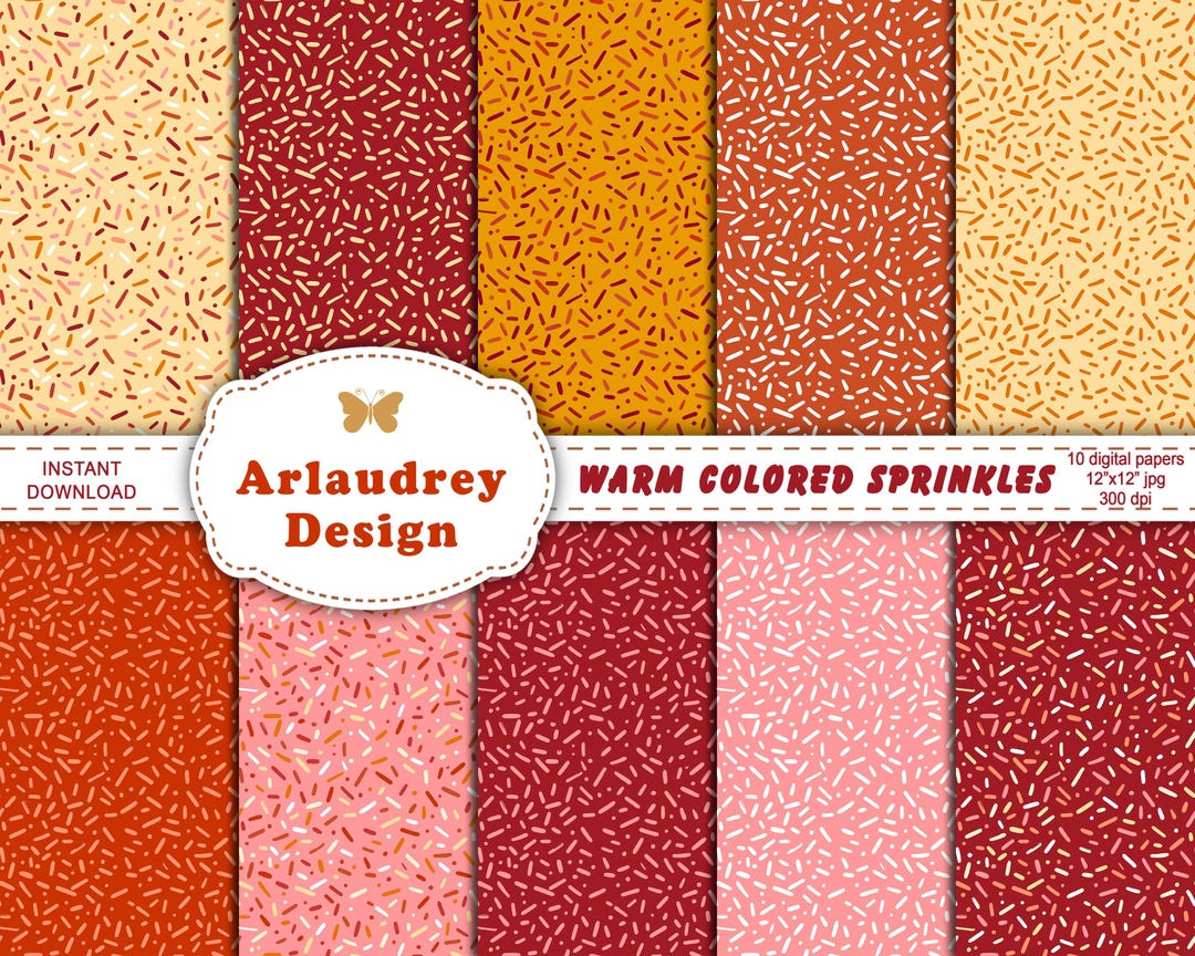 Sprinkles Digital Paper, Scrapbook Papers, Sprinkle Pattern, Instant ...