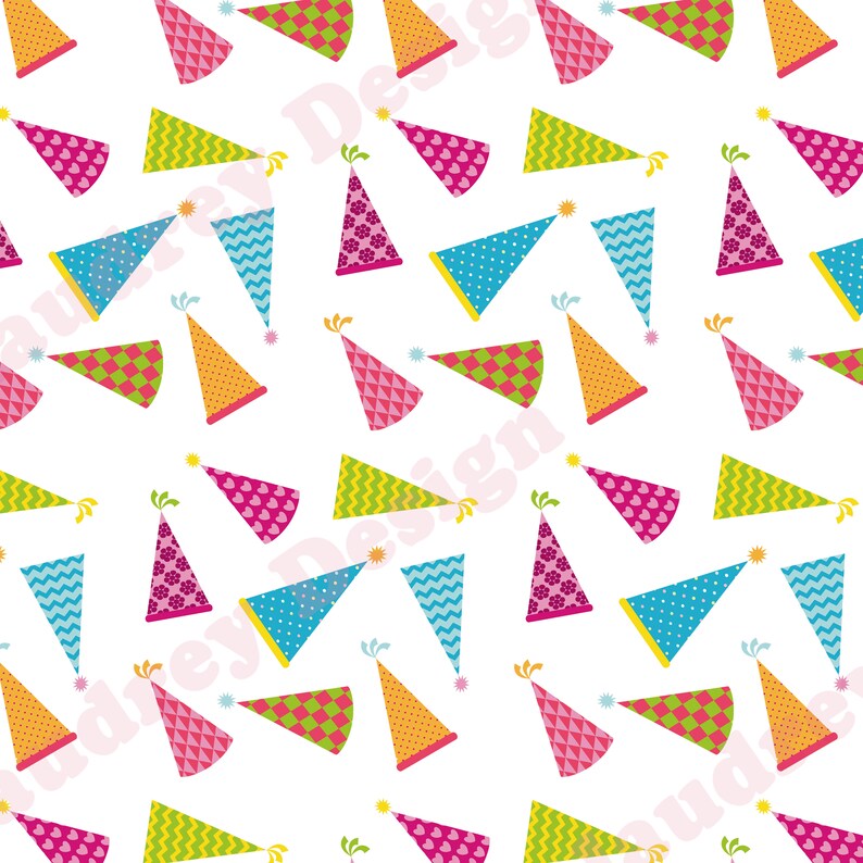Happy Birthday Digital Paper, Birthday Patterns, Birthday Party Digital ...