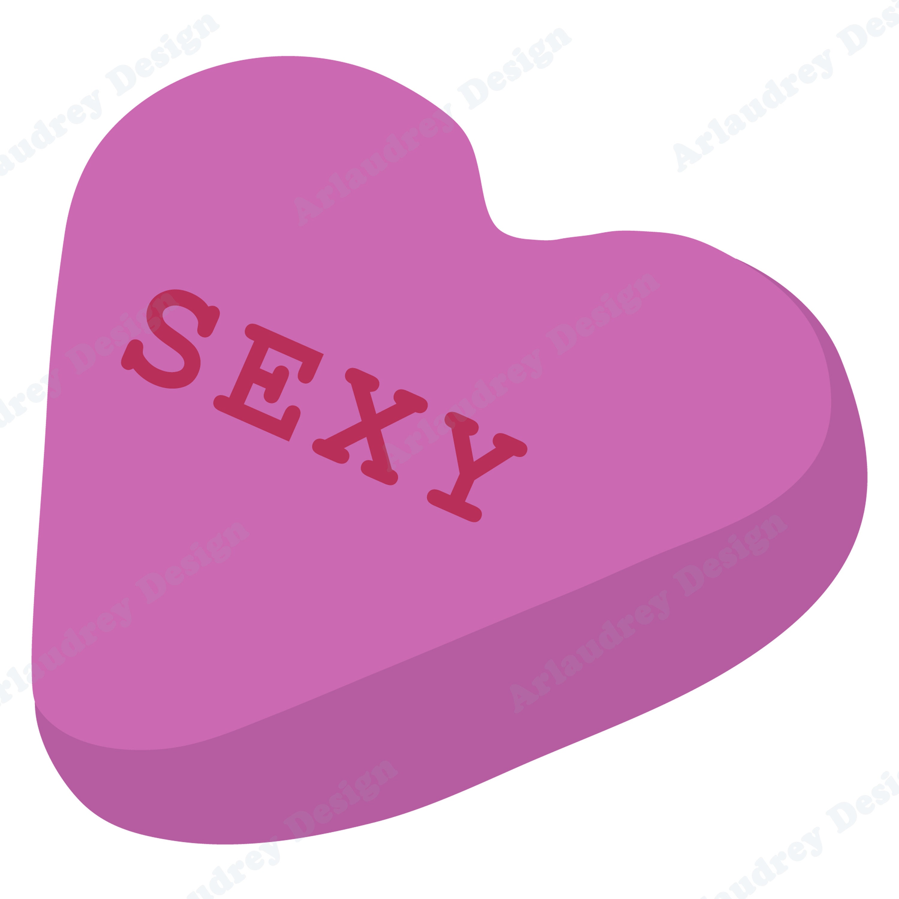 Conversation Heart Clipart, Candy Heart Clipart, Valentines Candy Heart ...