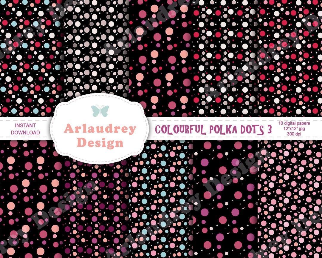 Polka Dot, Big Polka Dot, Small Polka Dot Background, Printable Polka ...