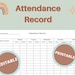 Attendance Record, Printable, Form, Daycare, Editable, Childcare ...