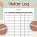 Visitor Log, Printable, Form, Daycare, Editable, Childcare Providers ...