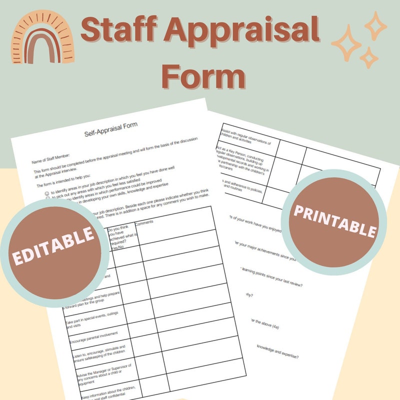 Childcare Staff Forms - Etsy UK