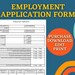 Employment Application, Printable, Form, Daycare, Editable, Childcare ...