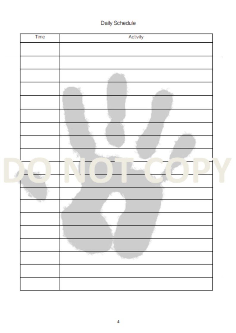 Child Profile, Printable, Form, Daycare, Editable, Childcare Providers ...