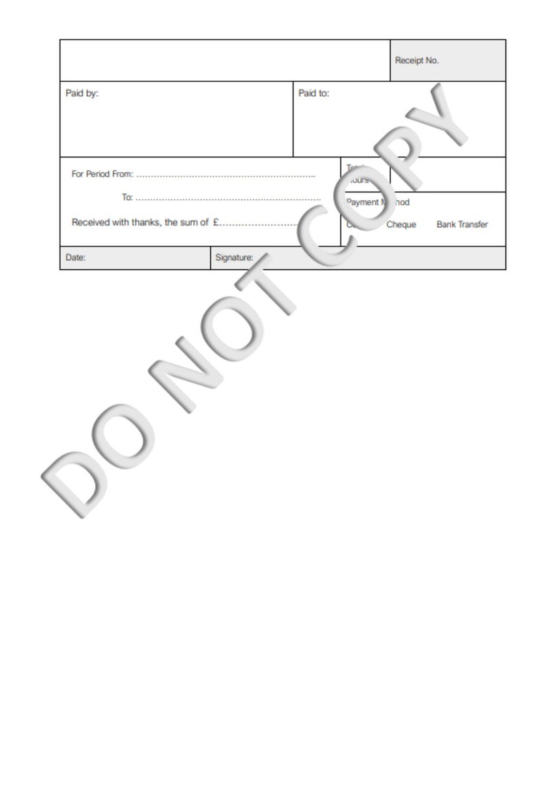Editable Childcare Invoice and Receipt Form (printable) - Etsy