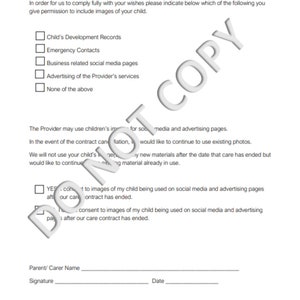Outings, Medication, Observation and Photograph Permission Request ...