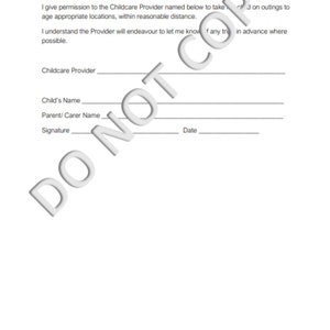Outings, Medication, Observation and Photograph Permission Request ...