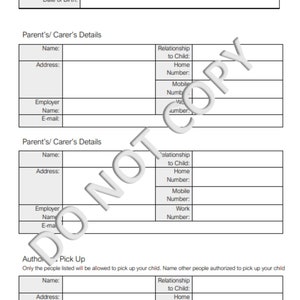 Contract of Agreement, Printable, Form, Daycare, Editable, Childcare ...