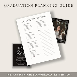 Graduation Party Planning Checklist | Printable Organizer (PDF) - Etsy