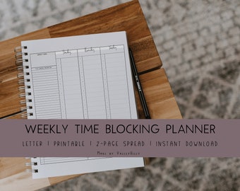 Printable Time Blocking Template - Etsy