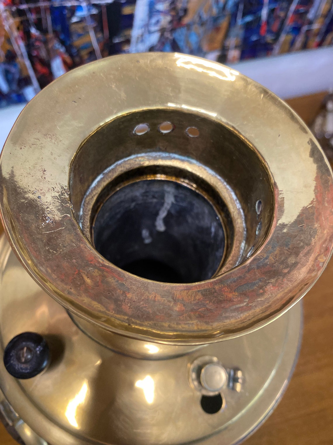 Large Antique Russian Brass Samovar Stamped | Antique Russian Brass ...