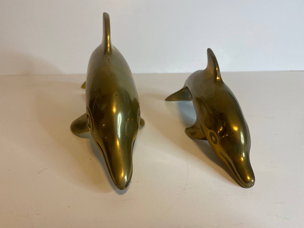 Vintage Brass Dolphin Figurines Brass Dolphin Brass - Etsy