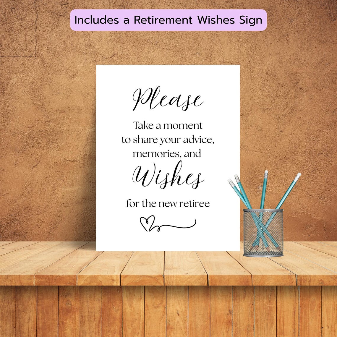 Retirement Advice and Wishes Cards, Retirement Wishes Sign, Retirement ...