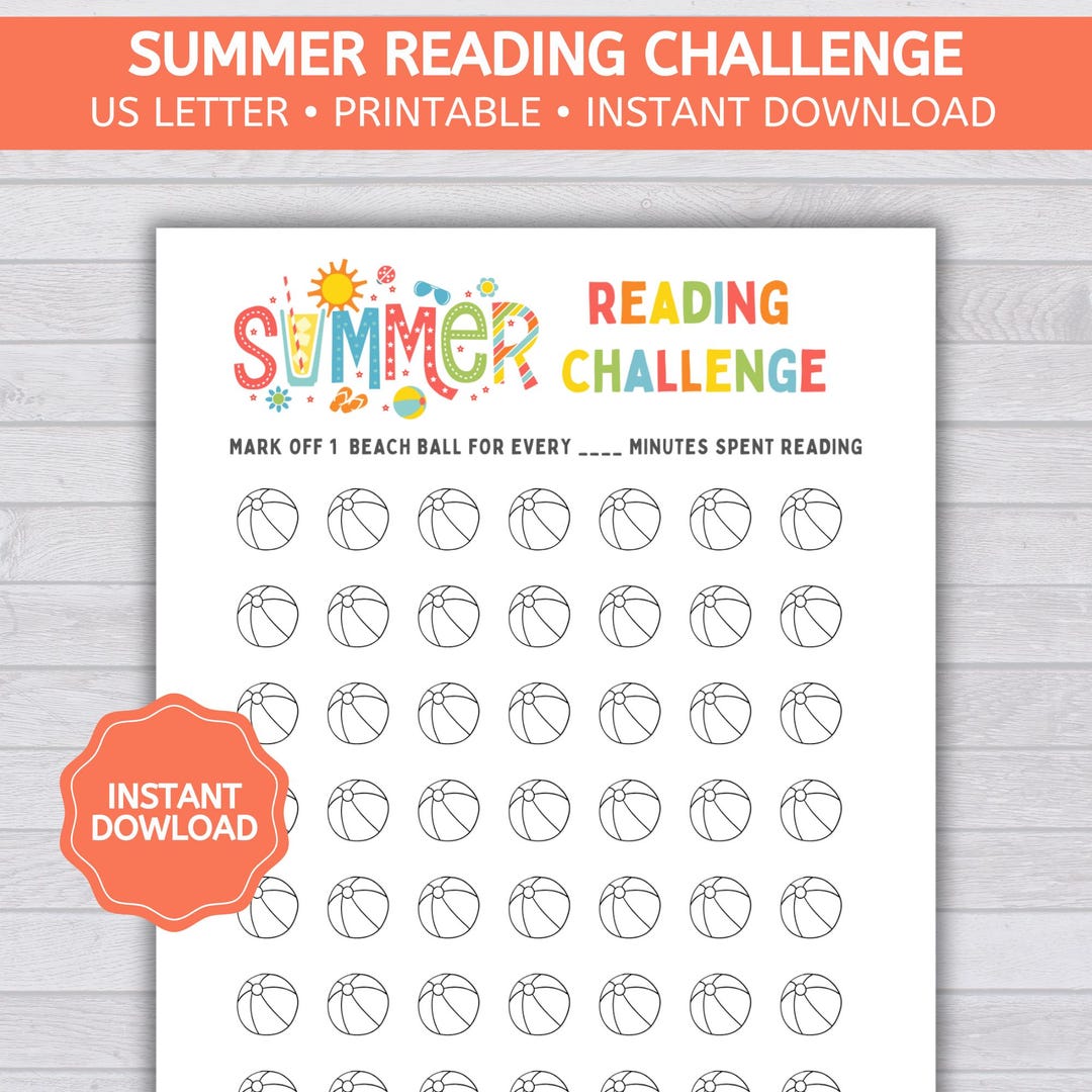 Summer Reading Challenge, Kids Reading Tracker, Reading Log, Reading ...