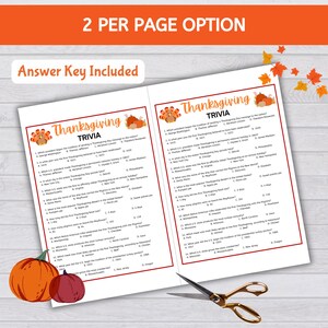Thanksgiving Trivia, Friendsgiving Game, Family Trivia Quiz, Kids and ...
