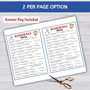 Baseball Trivia Game, MLB Trivia Game, Sports Trivia Quiz, Summer Party ...