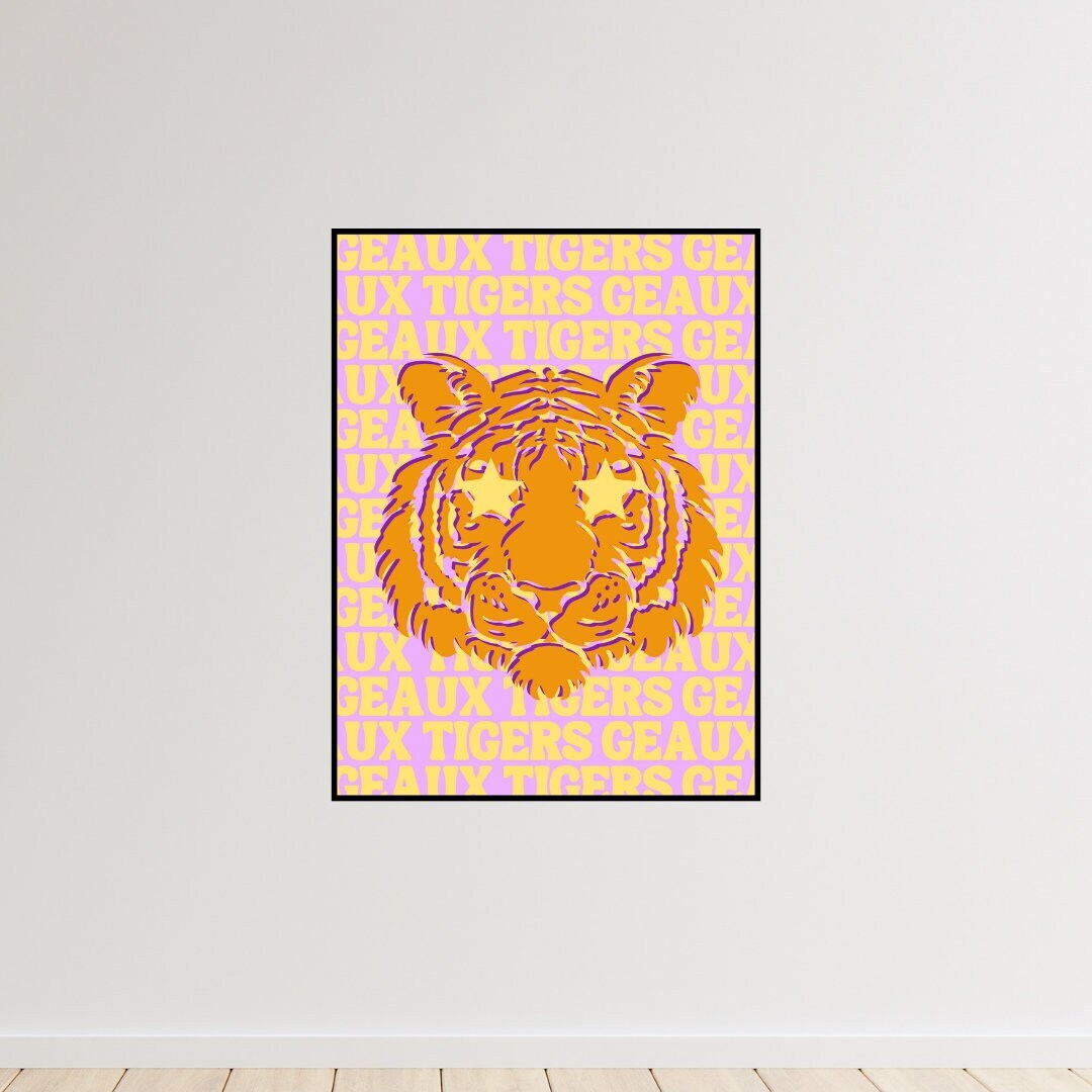 LSU Geaux Tigers Print - Etsy