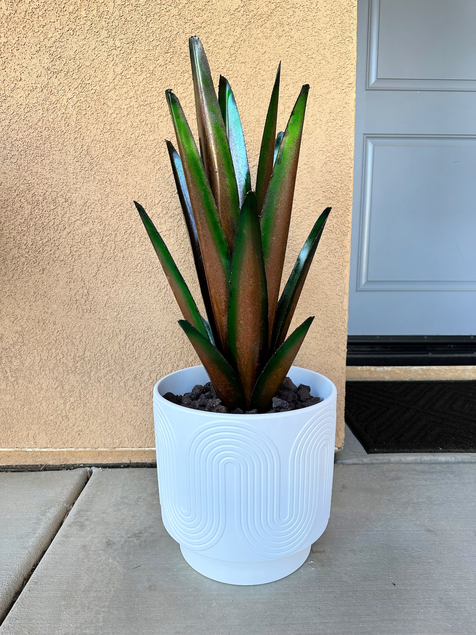 Metal Agave Garden Sculpture, Metal Agave Plant, Handmade Yard Art ...