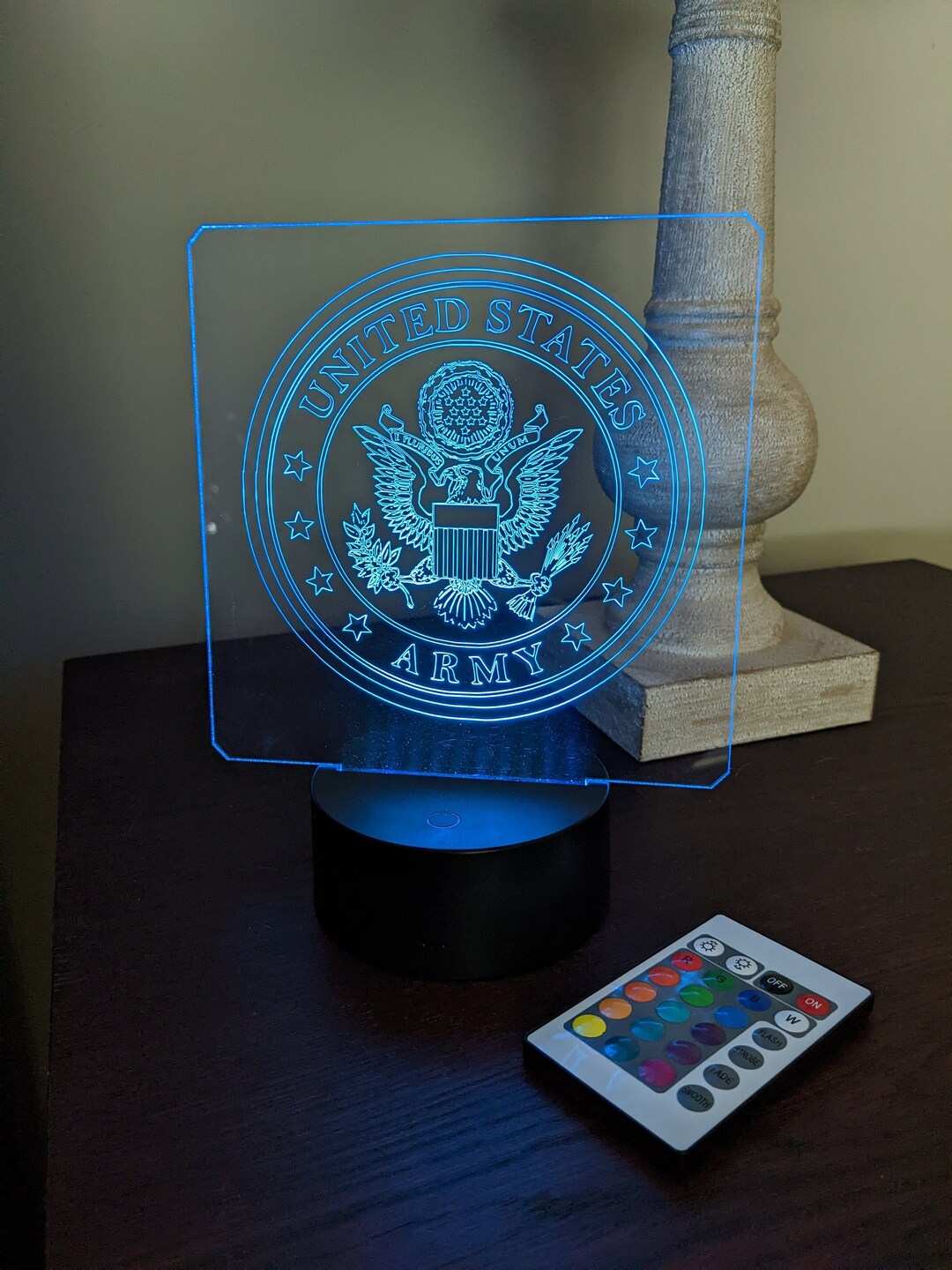 U.S. Army Arcylic LED Lamp - Etsy