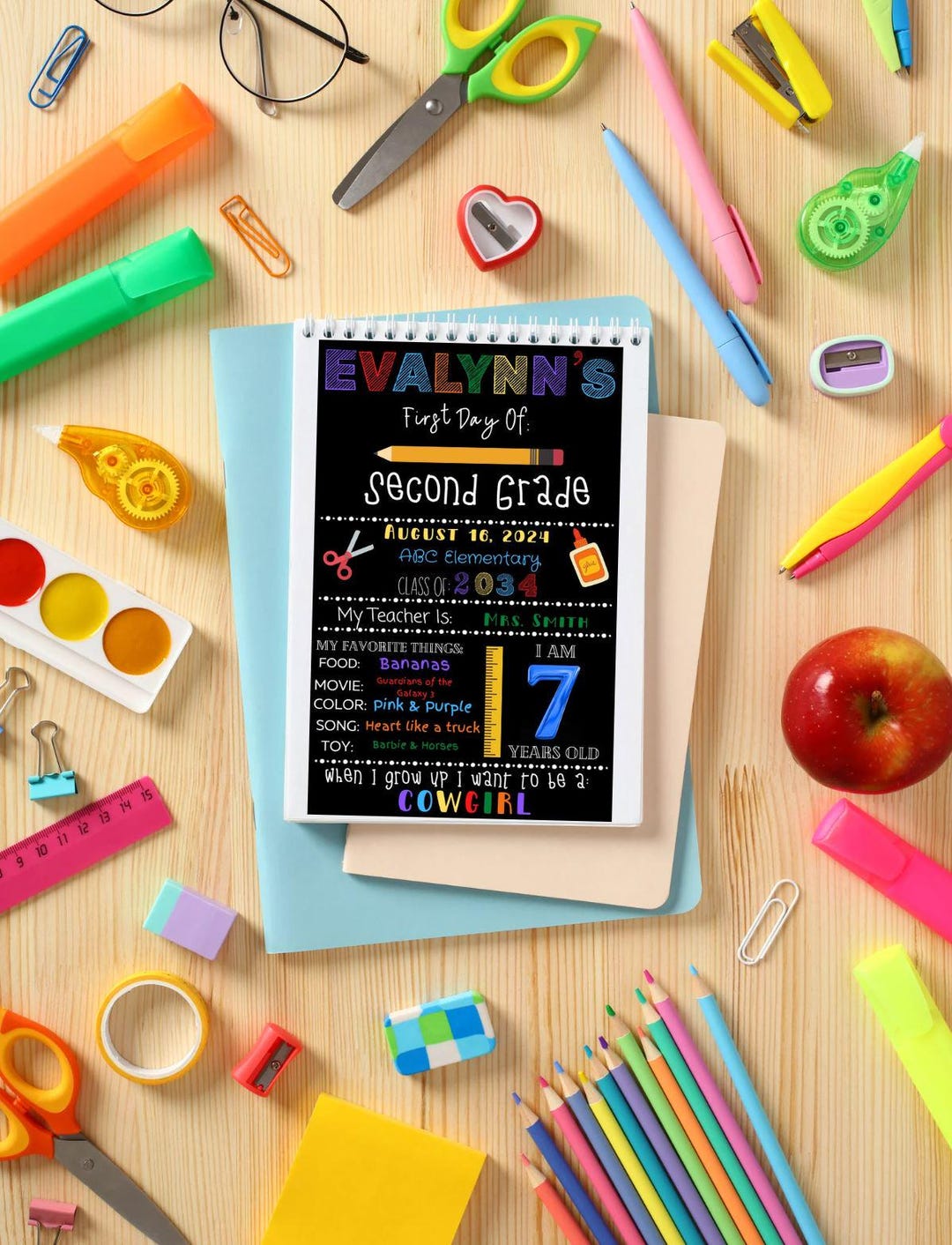 First Day of School Poster - Etsy