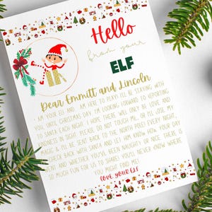 Hello & Farewell Letter From Elf - Etsy