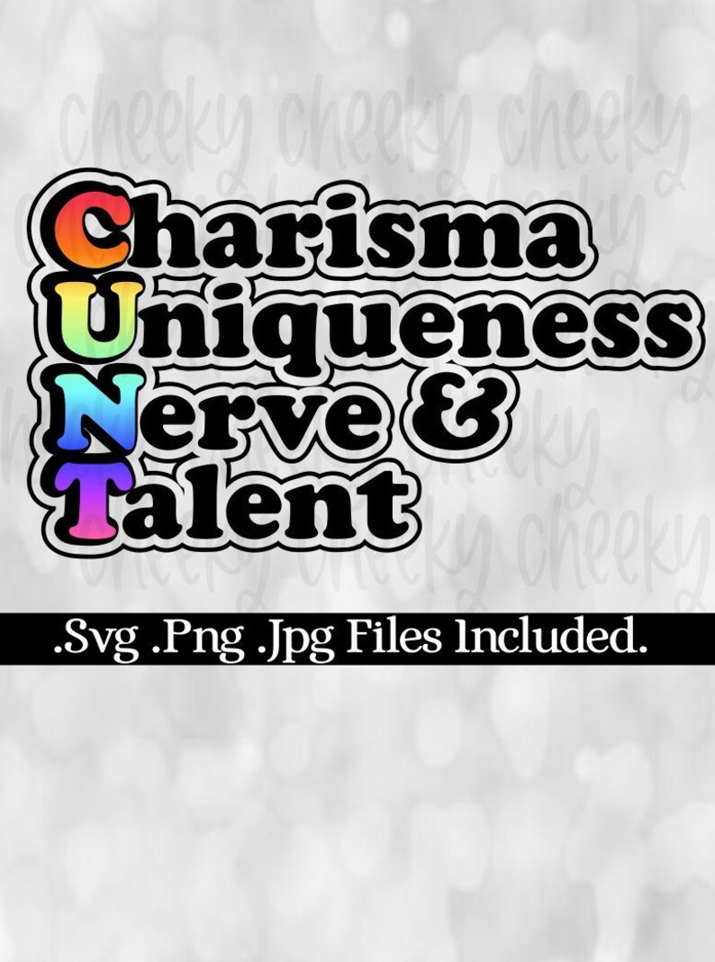 Charisma Uniqueness Nerve & Talent Svg Png Jpg Instant Download - Drag ...