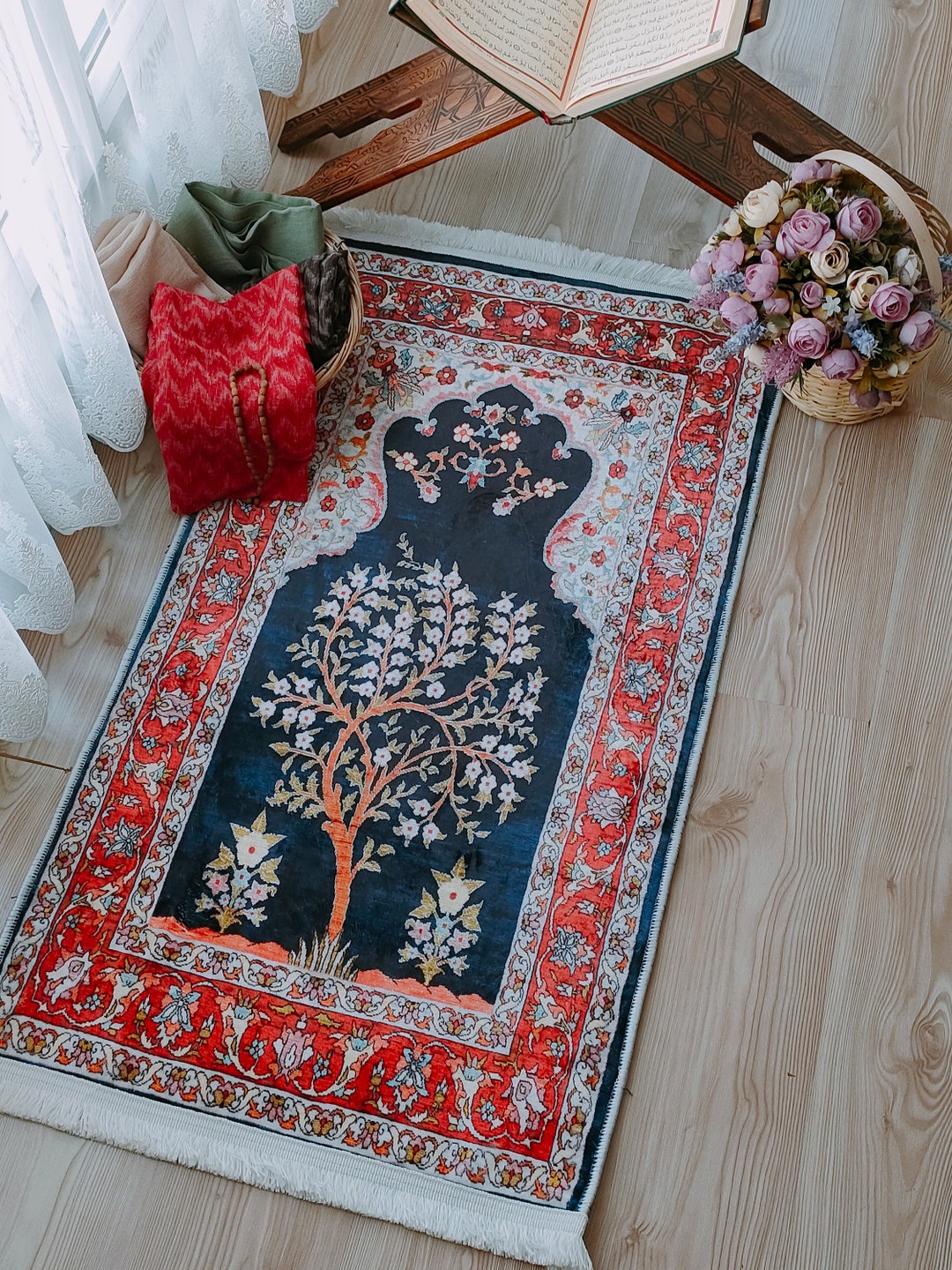 Luxury Bamboo Prayer Mat Muslim Prayer Rug Islamic Prayer Mat Muslim ...