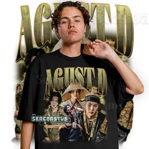 Limited Agust D Vintage T-shirt, Yoongi Graphic T-shirt, Retro 90's ...