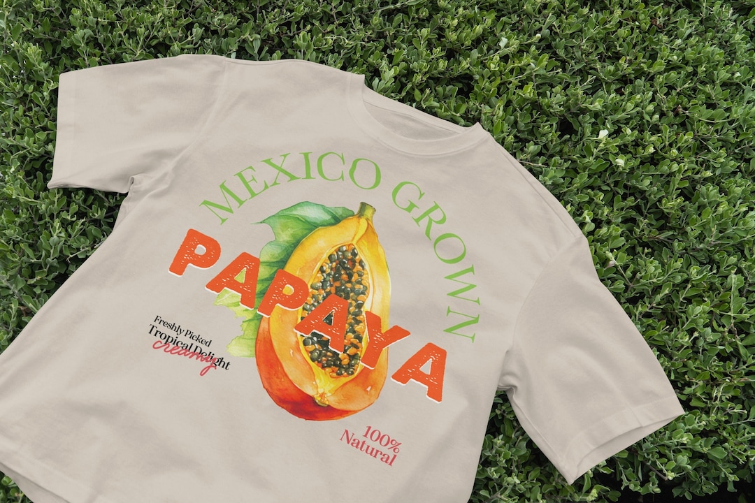 Cute PAPAYA T-shirt, Aesthetic Papaya Shirt, Tropical Fruit Shirt ...