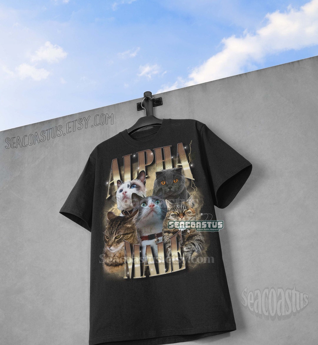 Alpha Male Cat Meme Shirt, Funny Meme T-shirt, Weird Shirts, Cat Lover ...