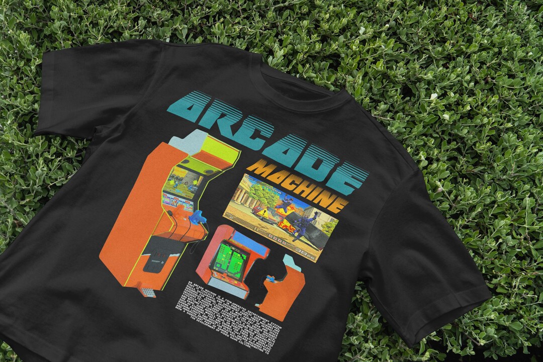 Retro Arcade Machine T-shirt, Retro Game, Y2K, Retro Desktop Shirt ...