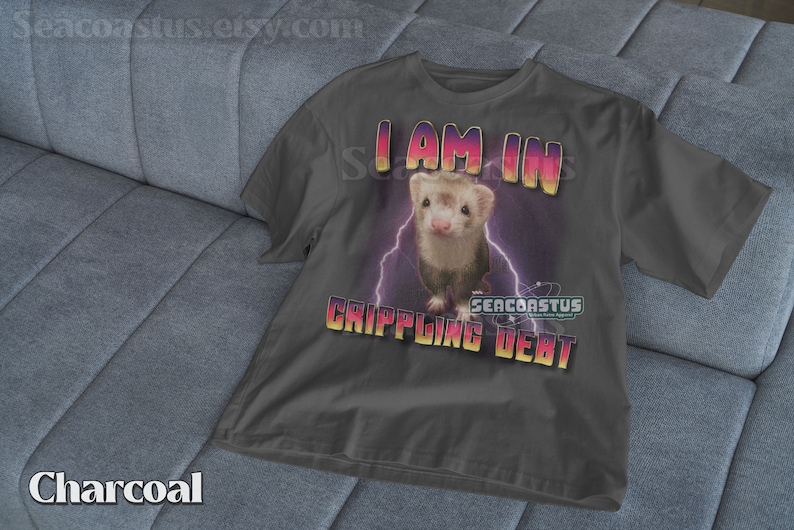 I Am in Crippling Debt Possums Meme Vinatge Shirt, Retro Opossum Lover ...