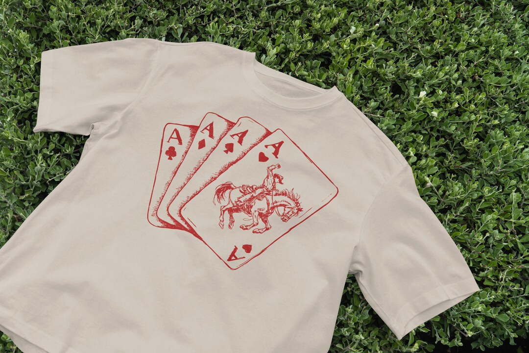 Cowboy Ace T-shirt, Wild West Poker Graphic, Fun Gambling Tee, Perfect ...