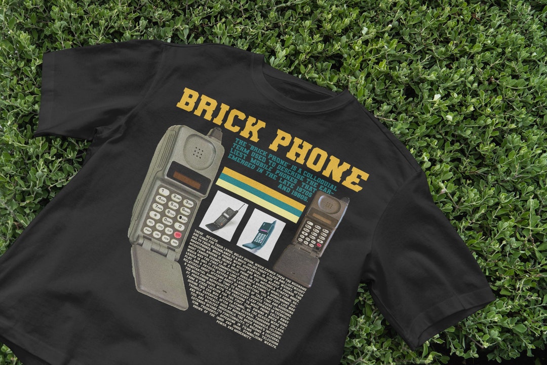 Brick Phone T-shirt, Streetwear Tee, Vintage Trendy Shirt, Harajuku ...