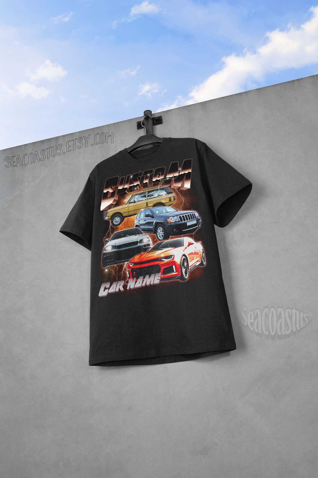 Your Custom Car Shirt, Vintage Car Tshirt, Retro 90s Auto Style ...