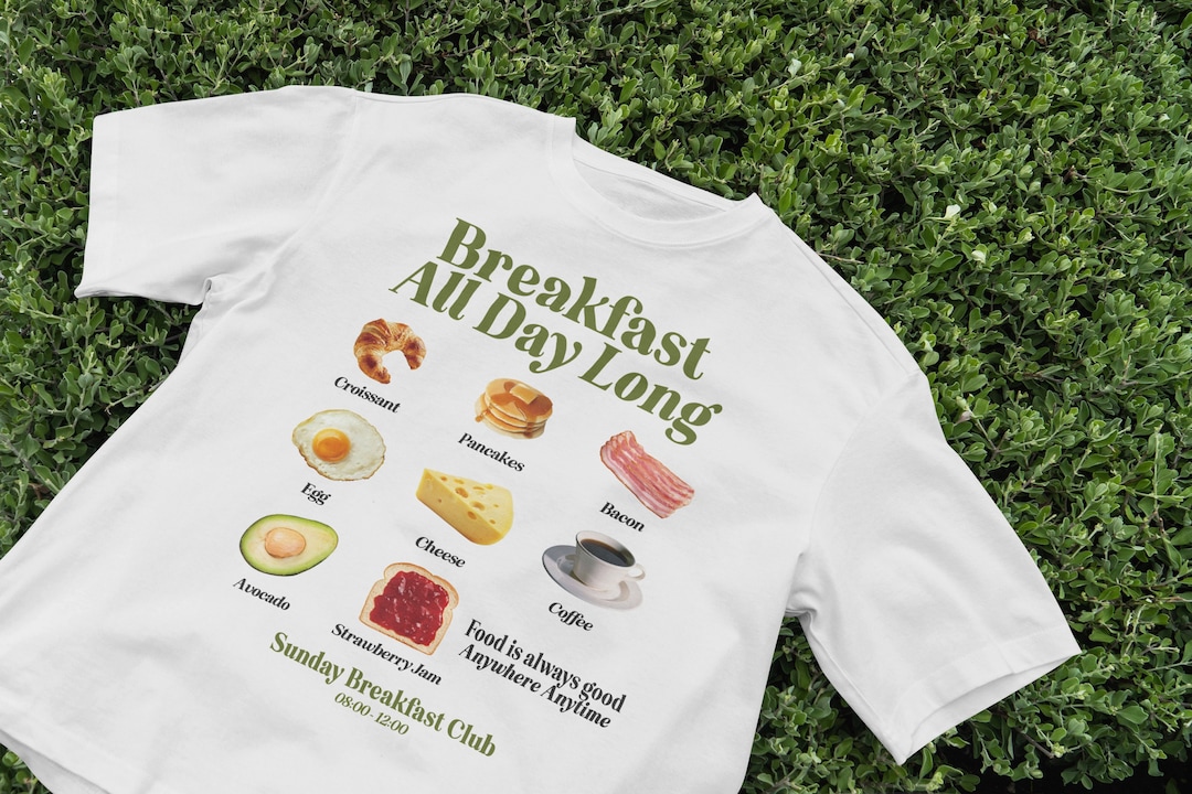 The All Day Breakfast T-shirt, Breakfast Shirt Tshirt, Y2K Aesthetic ...
